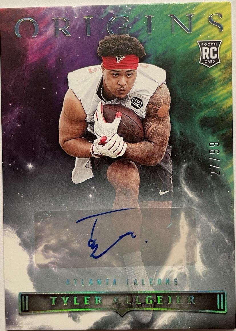 2022 Panini Origins - Rookies Tyler Allgeier #129 Signatures /99 (AU ...