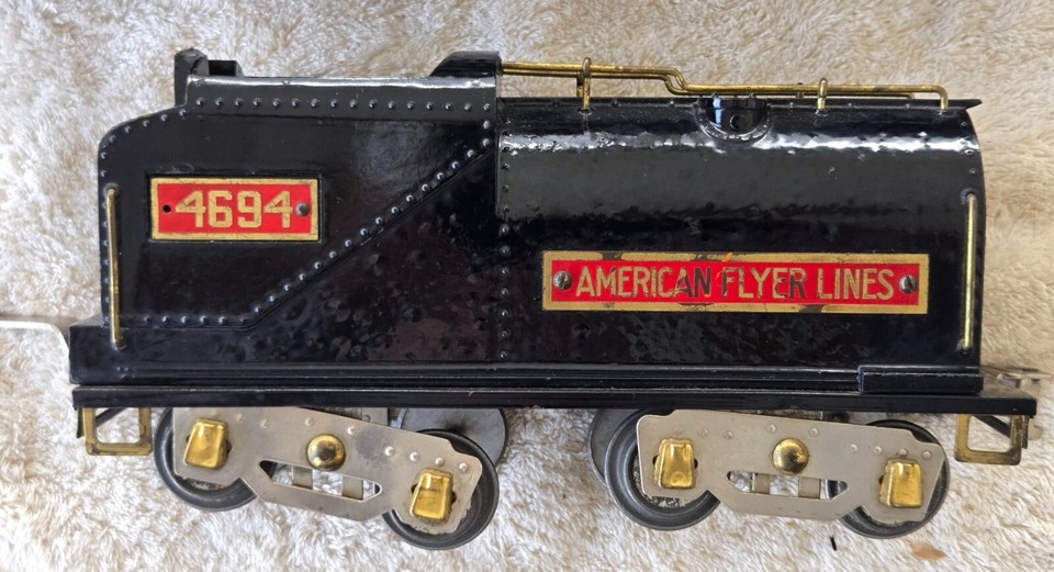 AMERICAN FLYER STANDARD GAUGE 4695 STEAM LOCOMOTIVE & 4694 OIL TENDER ...