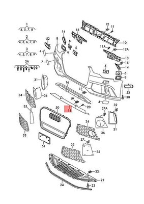 Genuine Aluminium matt spoiler AUDI RS7 Sportback 4GA 4GF 4G8807717BAP6 ...