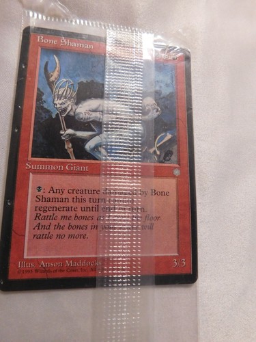 Magic the Gathering Ice Age Bone Shaman Card New and Sealed 1995 | eBay