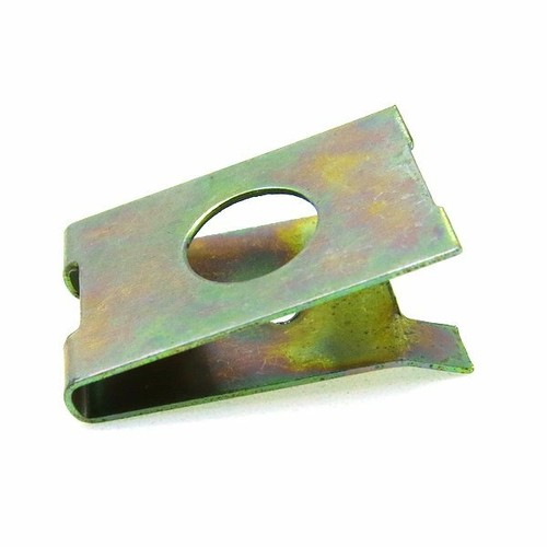 (x40) Spring Type U Nut 2mm Screw Size Zinc & Yellow Metal Fastener 18 ...