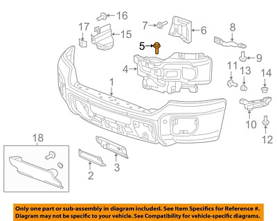 GM OEM 03-23 Acadia Front Bumper Bumper Components-Inner Bracket Bolt ...