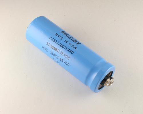 1x 3100uF 75V Large Can Electrolytic Capacitor 3100mfd 75 Volts DC ...
