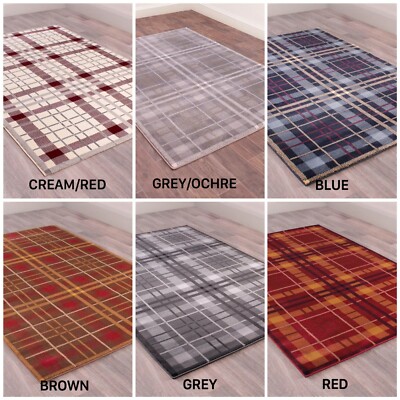 Traditional Scottish Tartan Rug Check Highland Runner Living Room ...