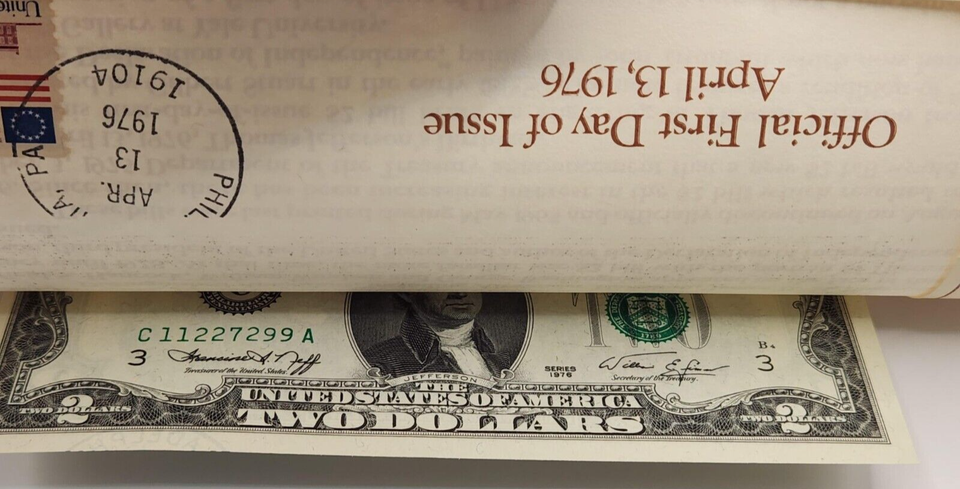Rare Bicentennial Two Dollar Bill First Day of Issue $2 Uncirculated | eBay