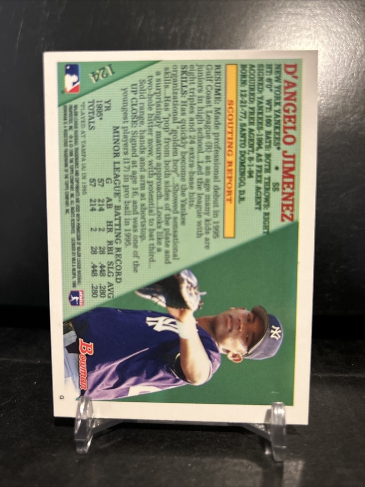 1996 Bowman Foil D'Angelo Jimenez Yankees 1st Bowman #124 | eBay