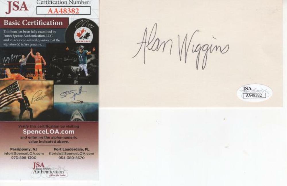 ALAN WIGGINS SAN DIEGO PADRES SIGNED 3X5 INDEX CARD JSA AA48382 | eBay