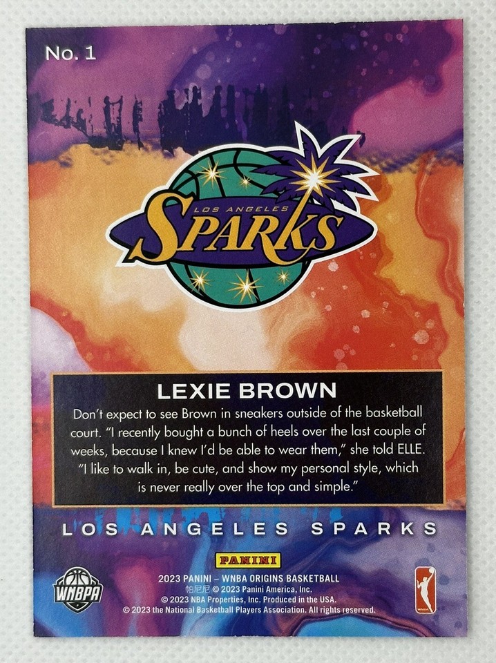 2023-24 Origins WNBA Drip #1 Lexie Brown Sparks | eBay