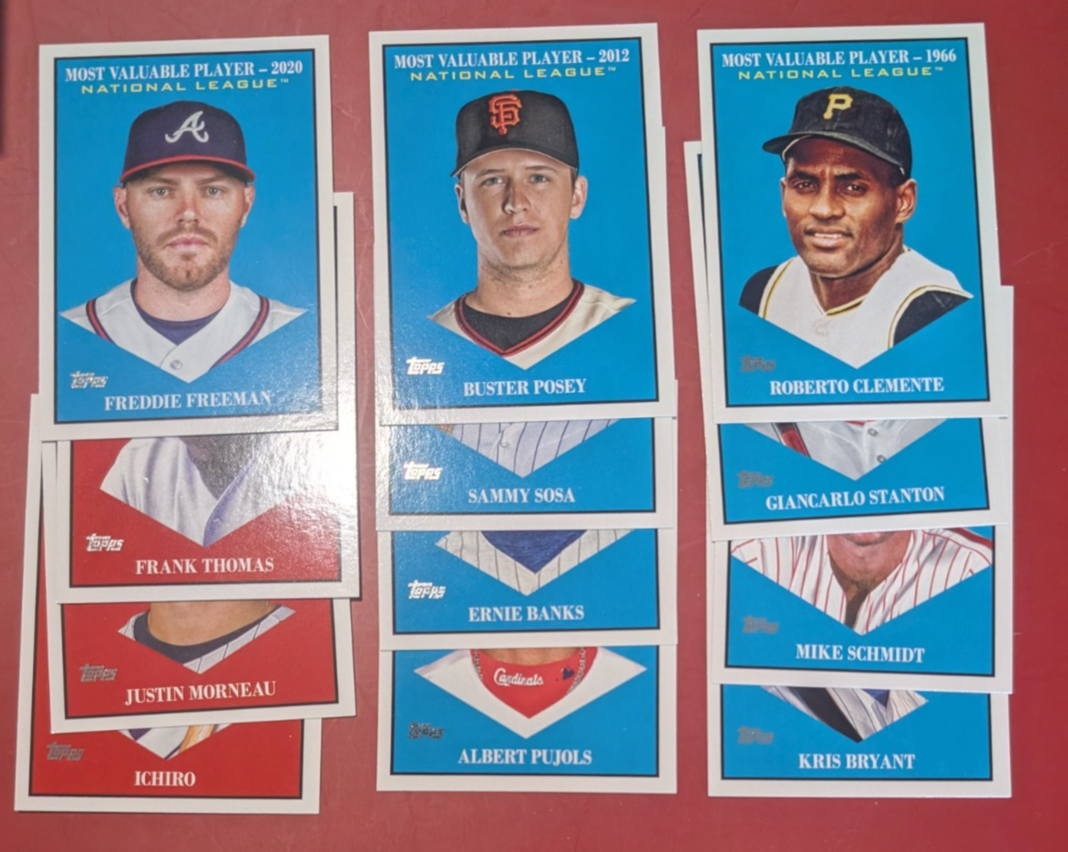 2025 Topps Update Insert Starter Set 12 1961 MVP Freeman Clemente Posey ...