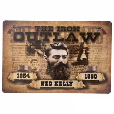 Ned Kelly The Iron Outlaw Tin Sign 30x20cm | eBay Australia