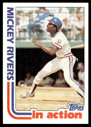 1982 Topps 705 Mickey Rivers Texas Rangers In Action Card | eBay