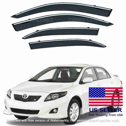 For 2009-2013 Toyota Corolla Window Visors Vent Wind Deflectors Rain ...
