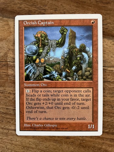 MTG - 1x Orcish Captain - 5th Edition - UNCOMMON - MTG - Actual Card ...
