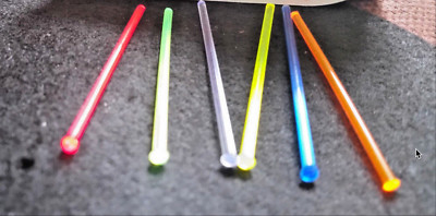6" Total Neon Fiber Optic Replacement Sight Rods .060"/1.5mm or .040 ...
