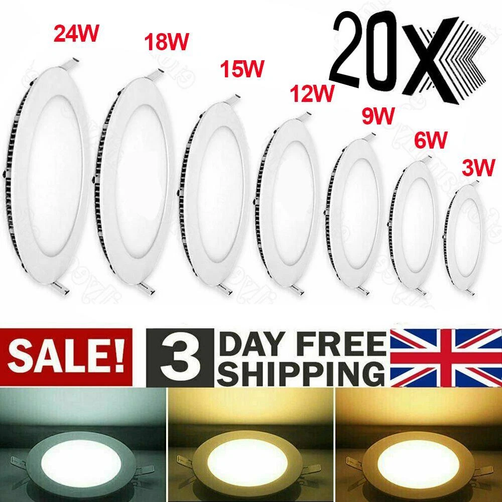 Ultra Slim Recessed Led Flat Panel Ceiling Spotlights | Shelly Lighting