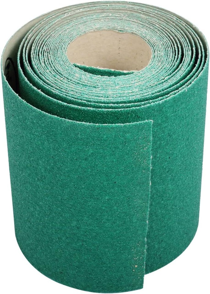 5mt Green Aluminium Oxide Anti Clog Sandpaper Roll P120 Grit | eBay UK