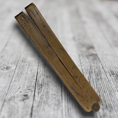 Vintage Antique Stanley No. 68 Folding Ruler Boxwood & Brass 24" Rule ...