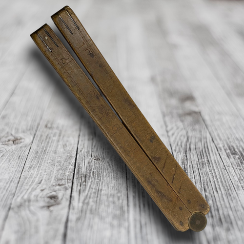 Vintage Antique Stanley No. 68 Folding Ruler Boxwood & Brass 24" Rule ...