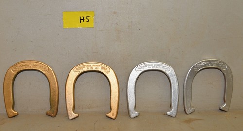 Vintage forged steel US made collectible horseshoe lot Double Ringer H5 ...