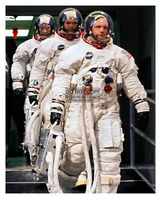 APOLLO 11 CREW WALKOUT TO VAN FOR COUNTDOWN DEMONSTRATION 1969 8X10 ...