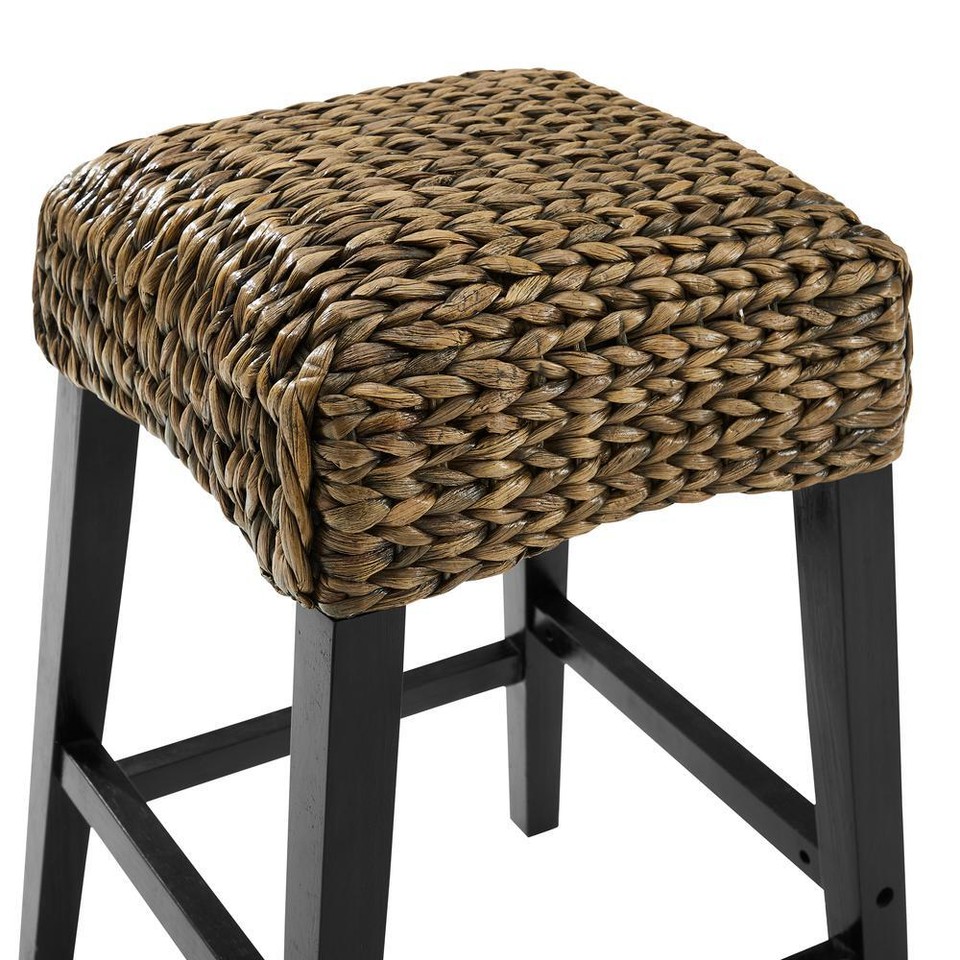 Edgewater 2Pc Backless Counter Stool Set Seagrass/Darkbrown - 2 Stools ...
