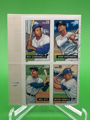 MICKEY MANTLE/ Campanella/ Ott/ Greenberg 2005 USPS Stamps - NM/MT | eBay