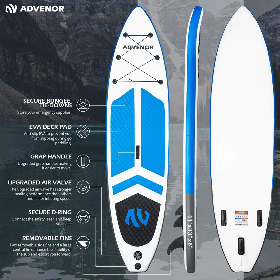 Paddle Board 11'X33 X6 Extra Wide Inflatable Stand up Paddle Board with ...
