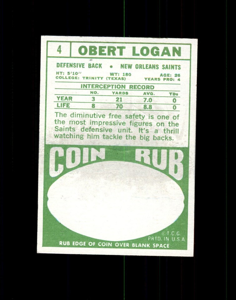 1968 Topps Football Cards - Set Break, Higher grade cards, U-Pick 1 ...