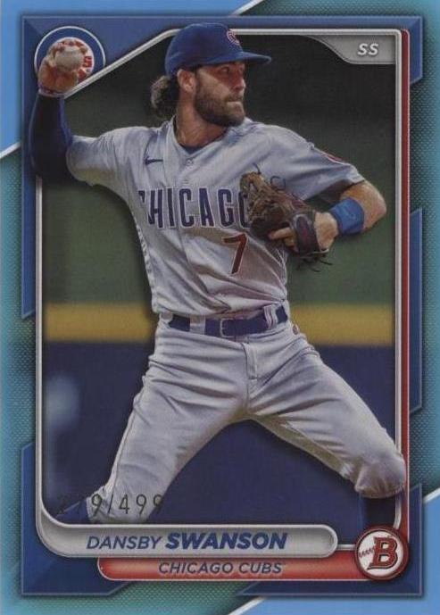 2024 Bowman - Dansby Swanson #92 Sky Blue Border /499 for sale online ...