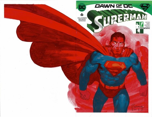 SEAN PHILLIPS Superman 100 Project original Hero Initiative CGC ...