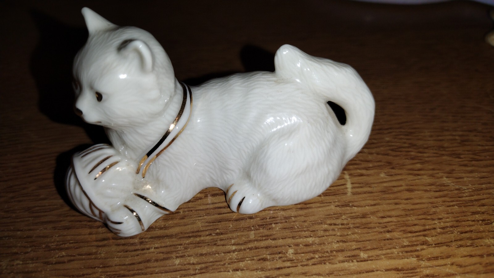 LENOX CAT KITTEN WITH BALL OF YARN FIGURINE | eBay