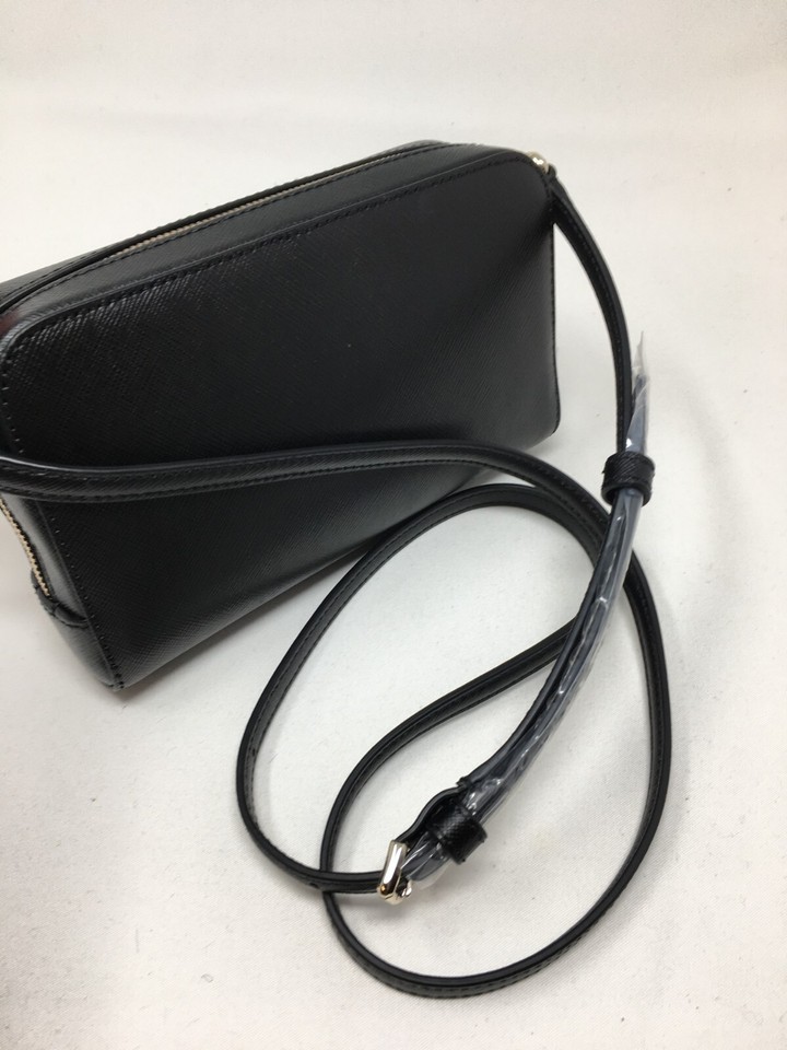 Kate Spade New York Staci Dual Zip Around Crossbody Leather Bag - Black ...