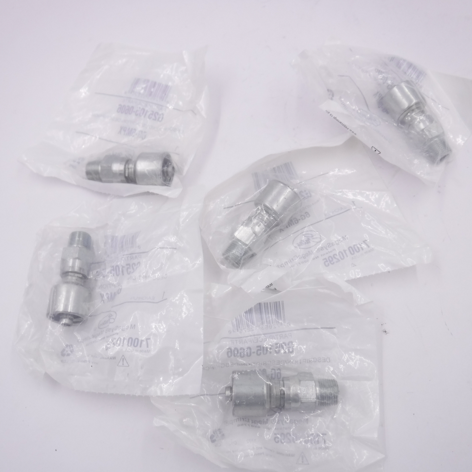 5 Pack Gates G25105-0606 6G-6MPX Hydraulic Hose Coupling Mega Crimp 3/8 ...