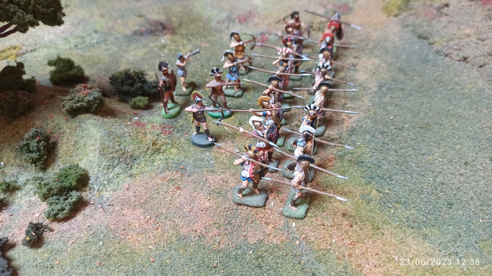 1/72 Ancient - Greek Infantry Phalanx formation - Zvezda / well painted ...