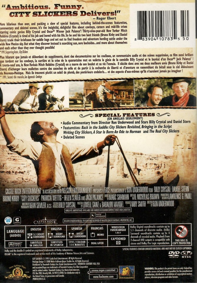 City Slickers - Billy Crystal, Daniel Stern, Bruno Kirby -Used DVD | eBay