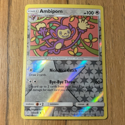 Ambipom 170/236 Cosmic Eclipse Reverse Holo Rare Pokemon Card NM | eBay
