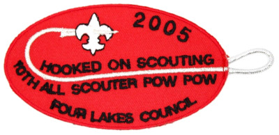 2005 Pow Wow Four Lakes Council Patch Wisconsin Boy Scouts BSA Fishing ...