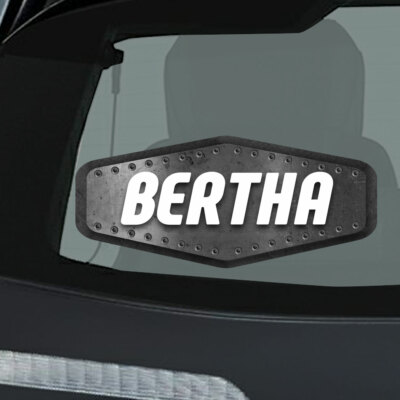 Bertha Name Sticker Decal 3.5x8 inc | eBay