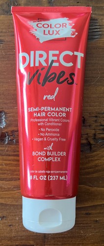 Color Lux Direct Vibes Red Semi-Permanent Hair Color W/Bond Builder 8 ...