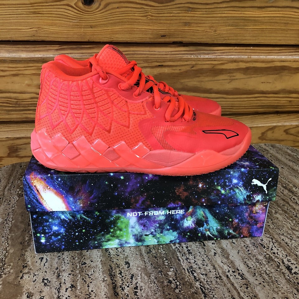 Puma MB1 ‘Not From Here’ Red Blast Mens Size 10 Melo Basketball Shoe ...