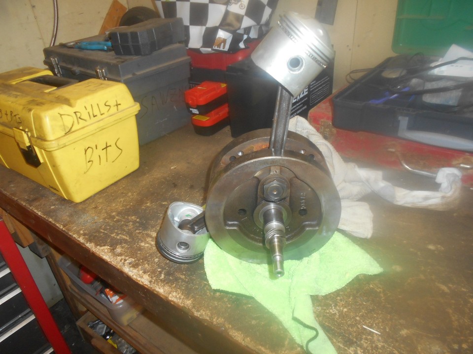 Rebuilt OEM Harley Davidson Panhead Shovelhead 74 CU flywheel and rod ...