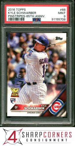 2016 TOPPS 65TH ANNIVERSARY #66 KYLE SCHWARBER RC CUBS POP 2 PSA 9 | eBay