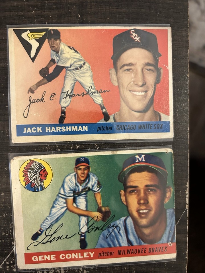 1955 Topps Baseball - Lot Of 8 Low Grade Cards (FR-GD). | eBay