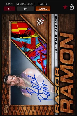 WWE Topps Slam Digital Card Razor Ramon - In The Name Of 25 - 344cc | eBay