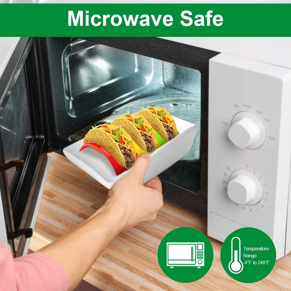 18Pcs Individual Taco Holder Stand Colorful Taco Stands for Soft Hard ...
