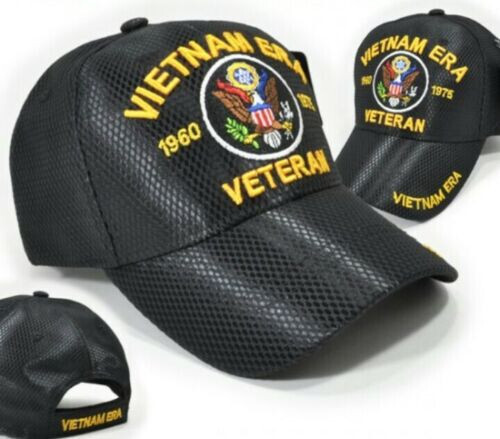 US ARMY Vietnam ERA Veteran Baseball Cap Black 1960-1975 Military Hat ...