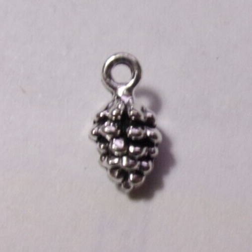 Tiny Silver Tone Grape Cluster Charm Pendant Hang Tag | eBay