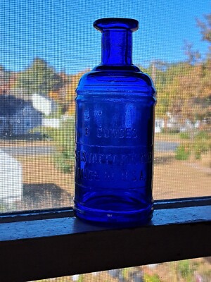 Antique Bottle COBALT BLUE S.S. STAFFORD'S SMALL MASTER INK BOTTLE 1800 ...