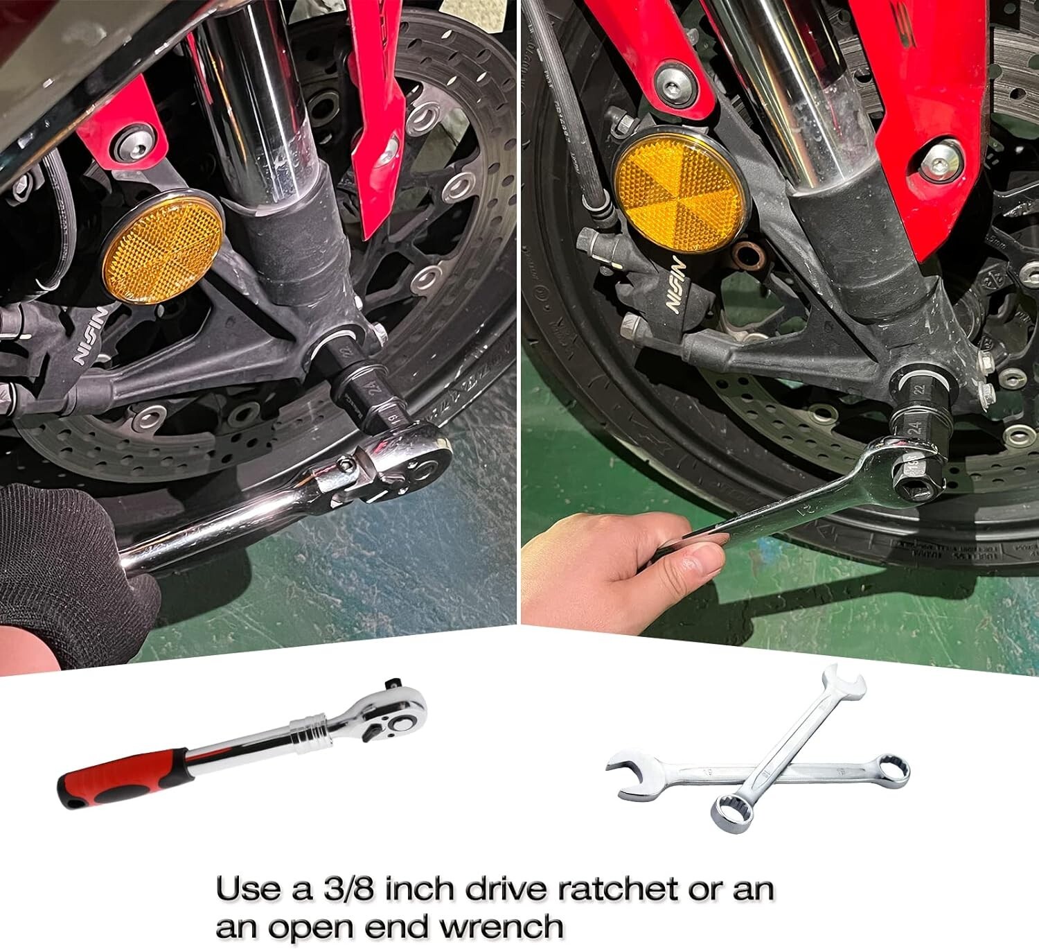 Motorcycle Front Rear Wheel Axle Hex Spindle Socket Tool 12/14/17/19/22 ...