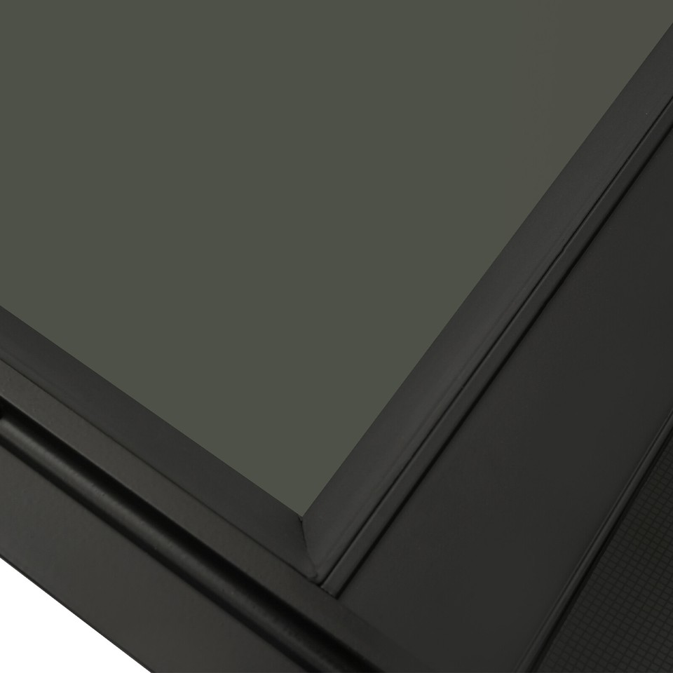 Horizontal Privacy Sliding Window w/Trim Ring Black 24"X 20" Universal ...